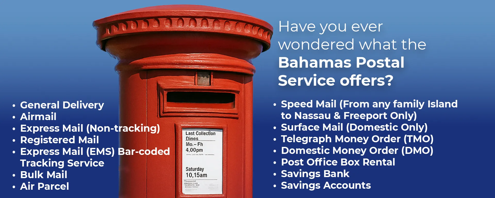 Bahamas Postal Service Official Government Site Bahamas Postal Service Official Government Site