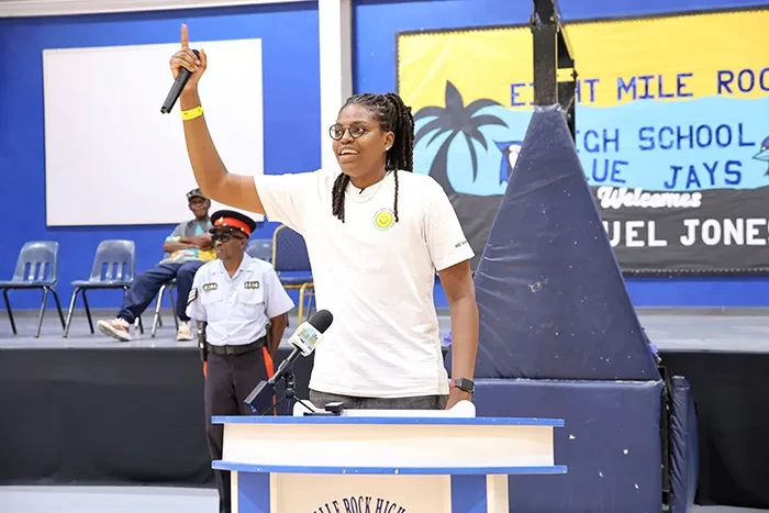 WNBA MVP Jonquel Jones Visits Grand Bahama Schools - Bahamas