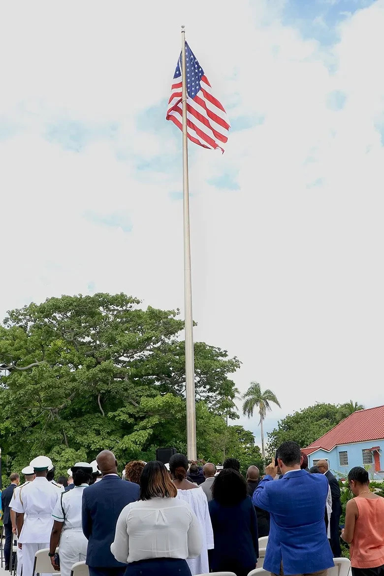 New U.S. Embassy Officially Opens with a Flag Raising