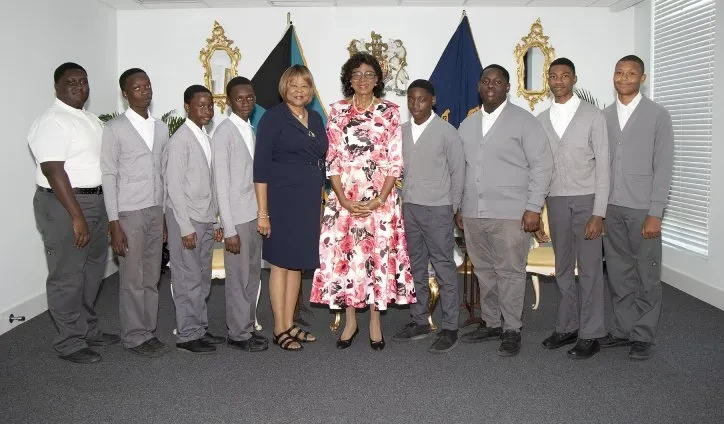 Atlantic High School students welcomed in courtesy call at t