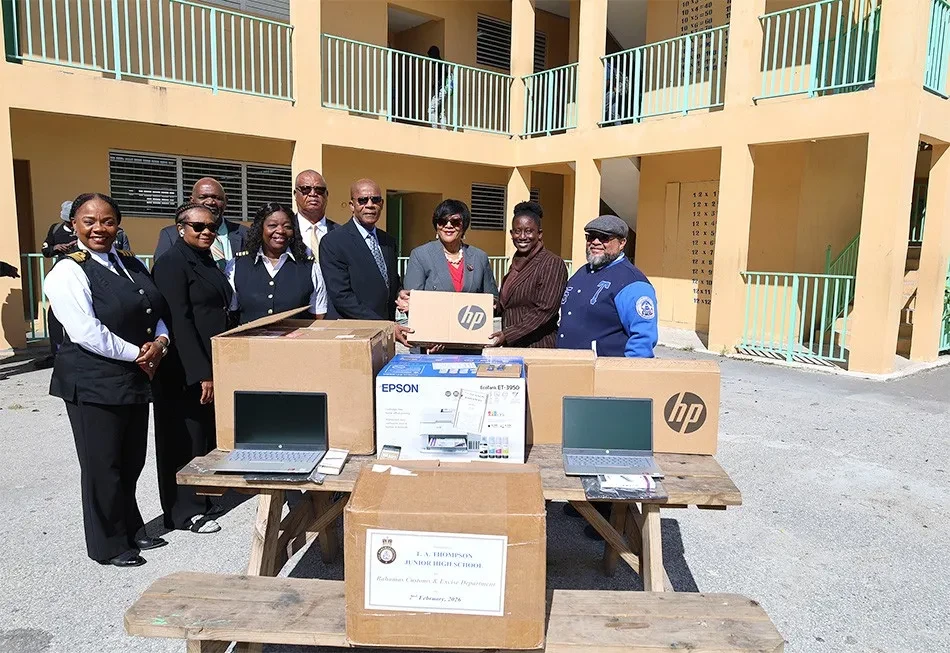 Bahamas Customs donates laptops and other equipment to T.A. Thompson ...
