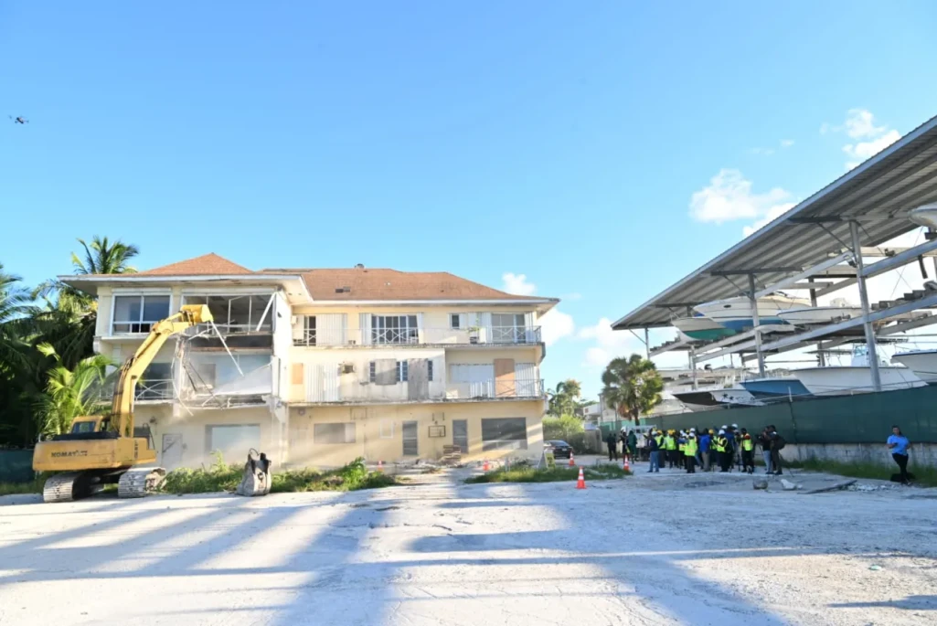 Levy Building Demolished for Downtown Nassau Restoration