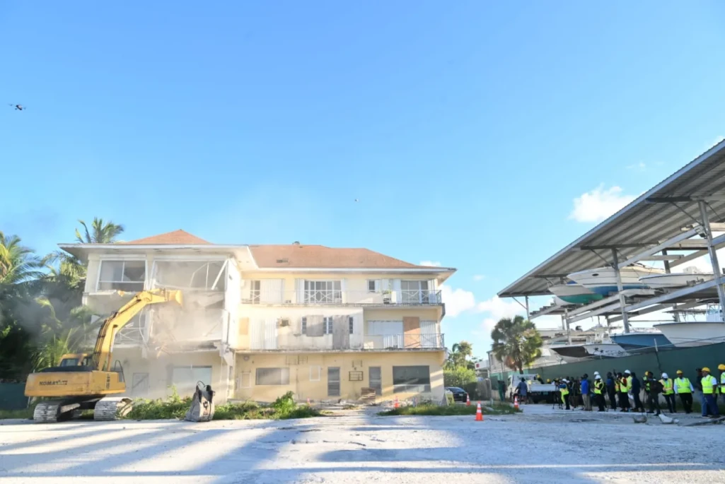 Levy Building Demolished for Downtown Nassau Restoration