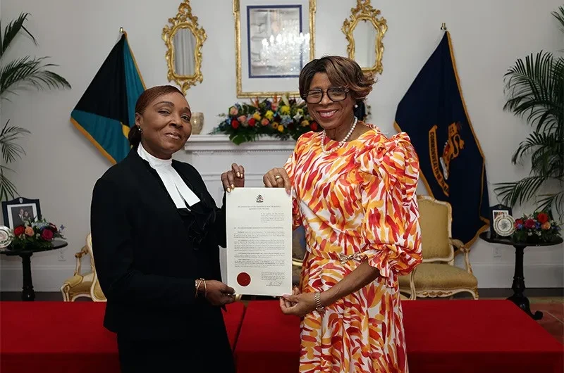 Madam Justice Guillimina Archer-Minns, sworn in as Acting Ch