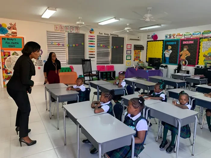 Minister Moxey visits with students on first day of 2024/25