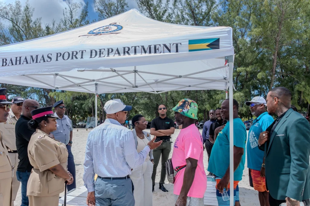 Minister Inspects Port Rules at Goodman's Bay