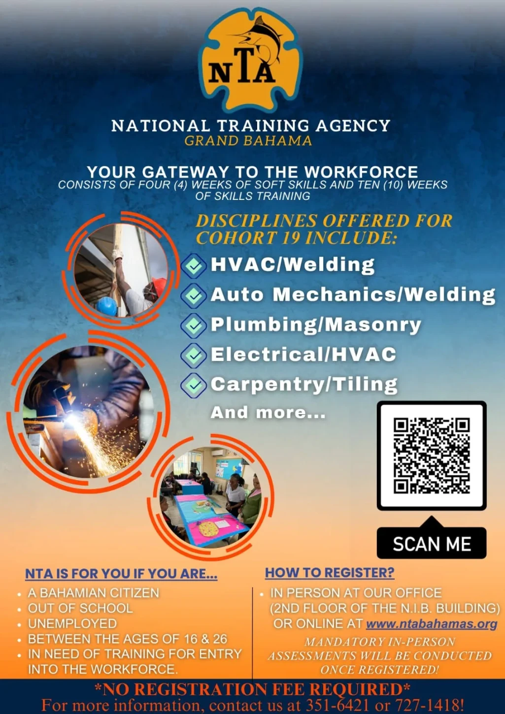 National Training Agency, Grand Bahama, Opens Registration f