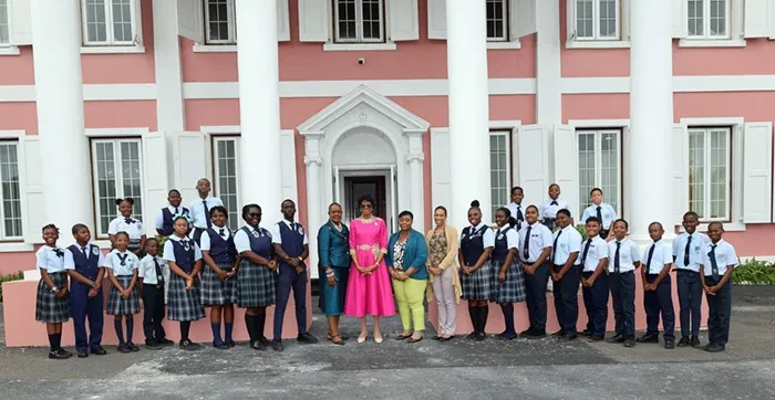 Charles W. Saunders High School students welcomed by the Gov
